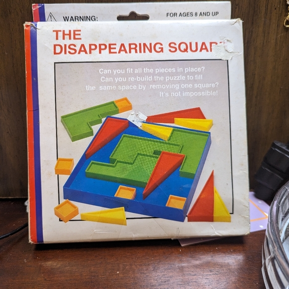 None | Toys | Rare Vintage The Disappearing Square Game Euc | Poshmark